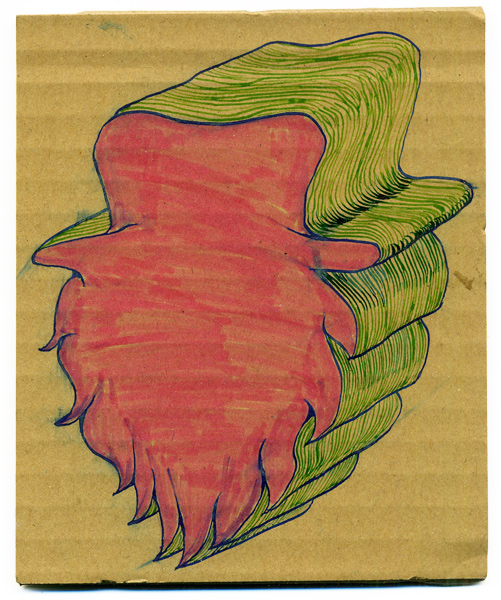 drawing on cardboard : naokishoji.com